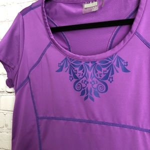 Athleta | Tops | Athleta Purple Short Sleeve Top | Poshmark